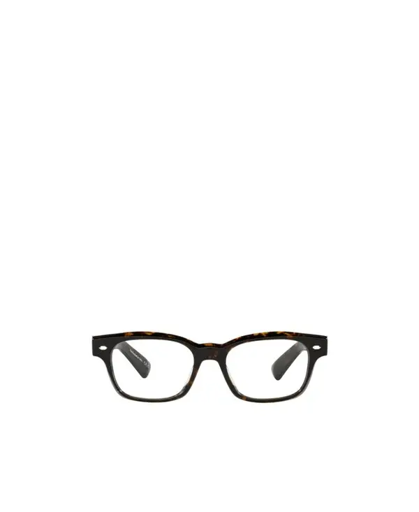 Oliver Spencer Tortoiseshell Effect Rectangle Frame Eyeglasses