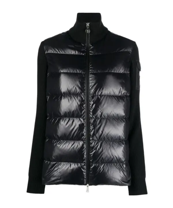 Moncler Long-sleeved Sweater With Standing Collar And Zipper