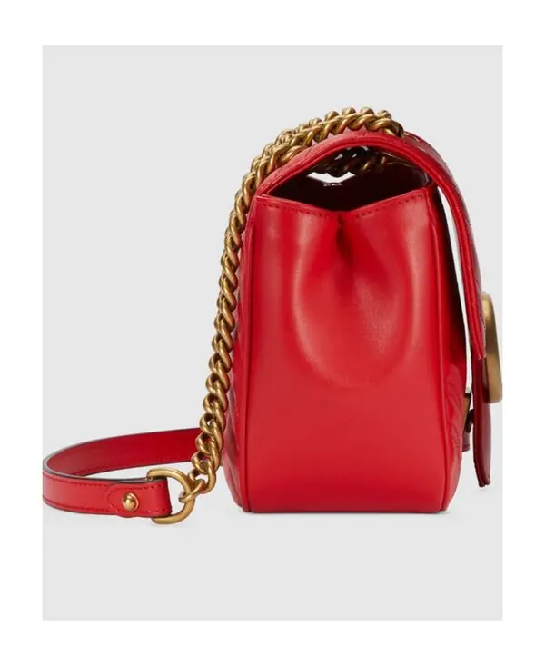 Gucci Gg Marmont Matelassé Shoulder Bag - Red