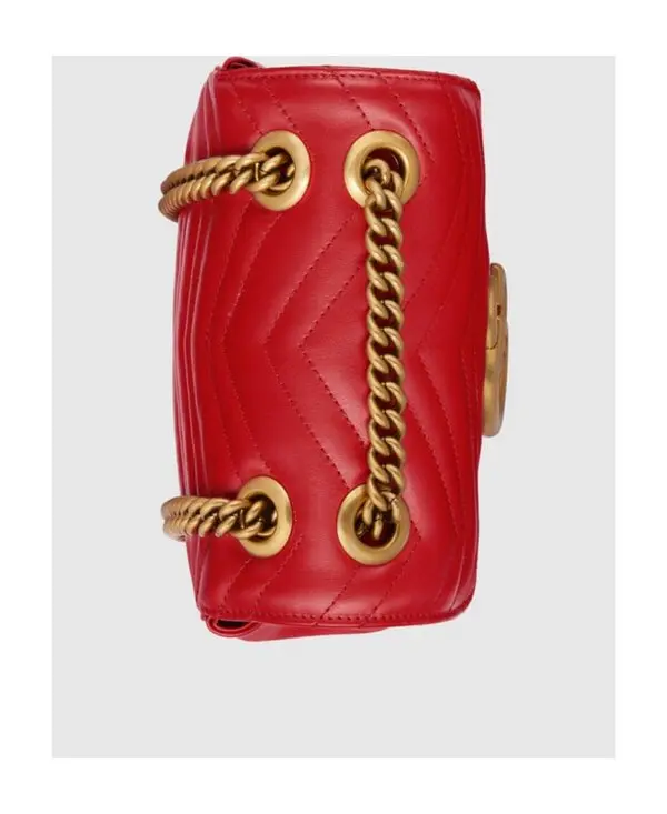 Gucci Gg Marmont Matelassé Shoulder Bag - Red