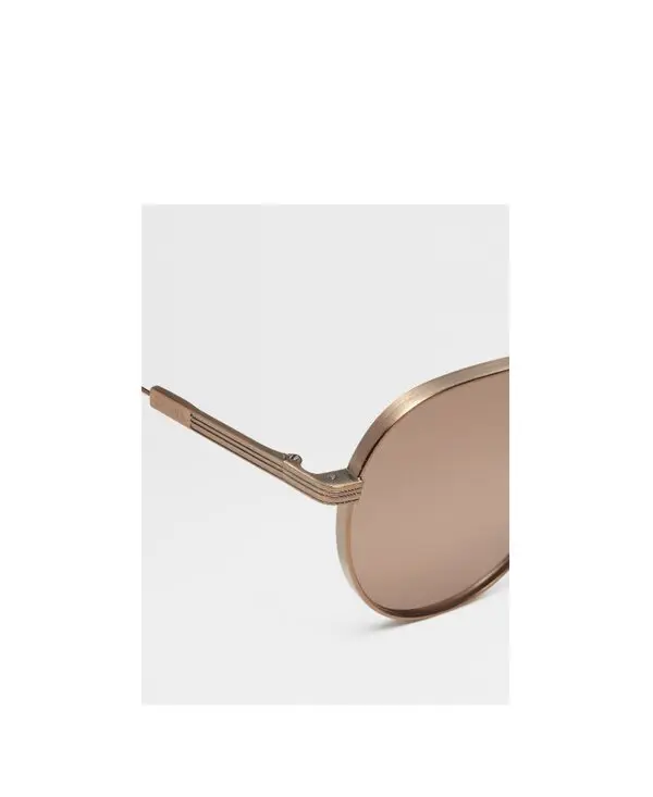 Zegna Retro Metal Sunglasses