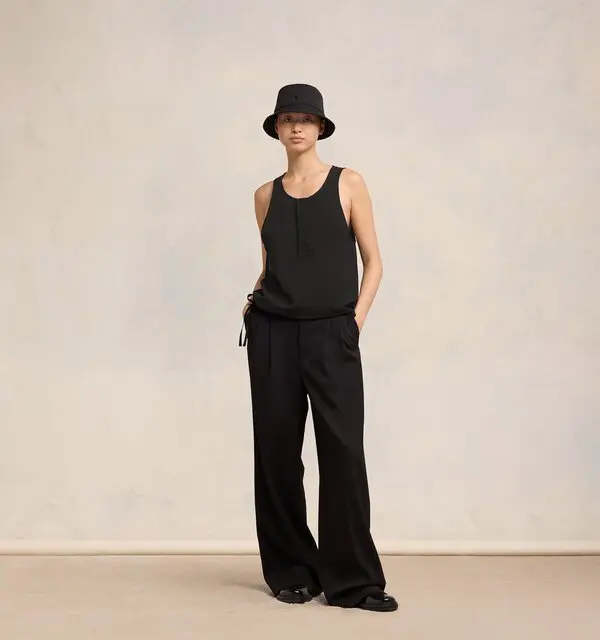 AMI Paris Drawstring Sleeveless Tank Top