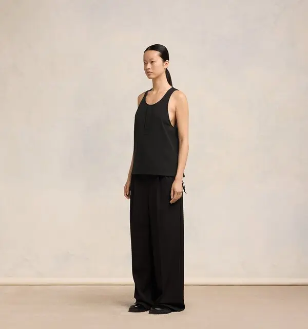 AMI Paris Drawstring Sleeveless Tank Top