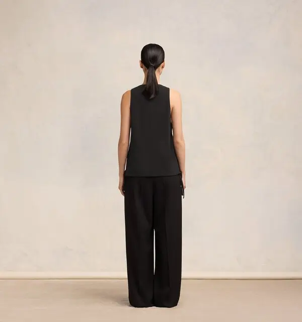 AMI Paris Drawstring Sleeveless Tank Top