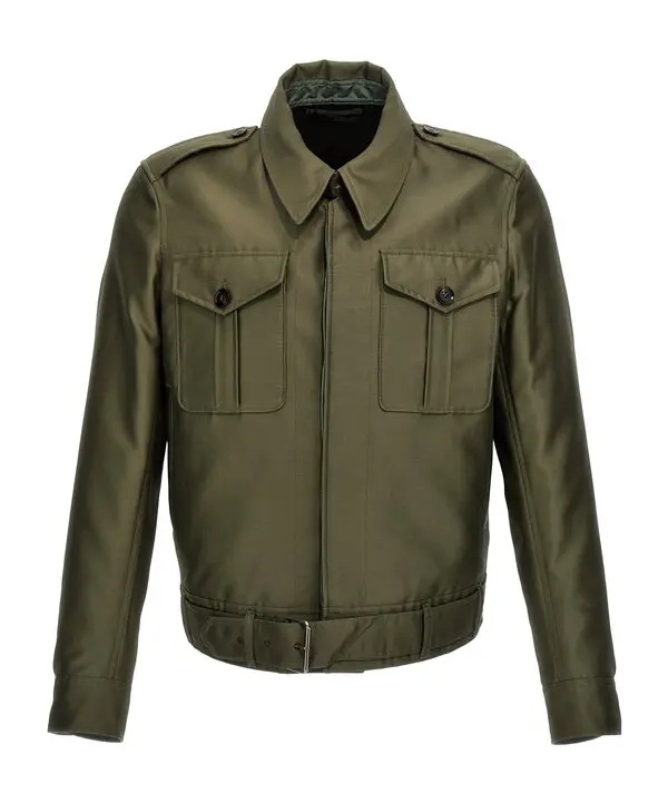 TOM FORD Military Style Belted Jacket