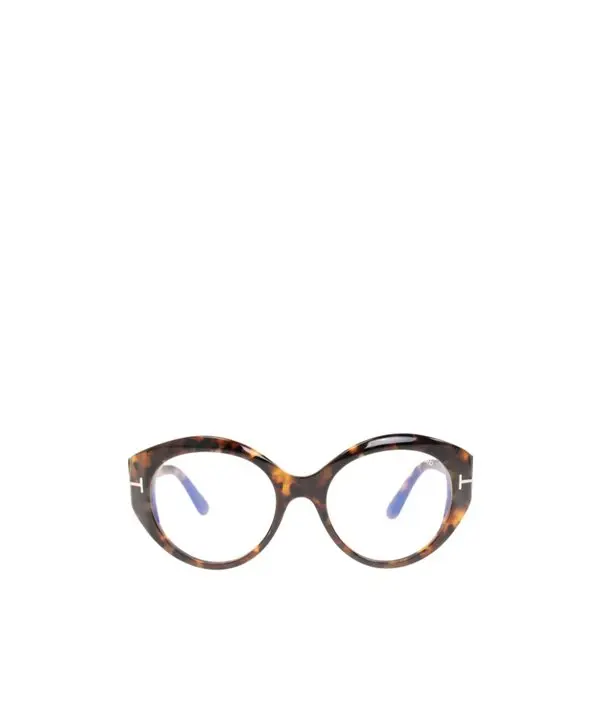 TOM FORD Oval Frame Eyeglasses - Multicolor