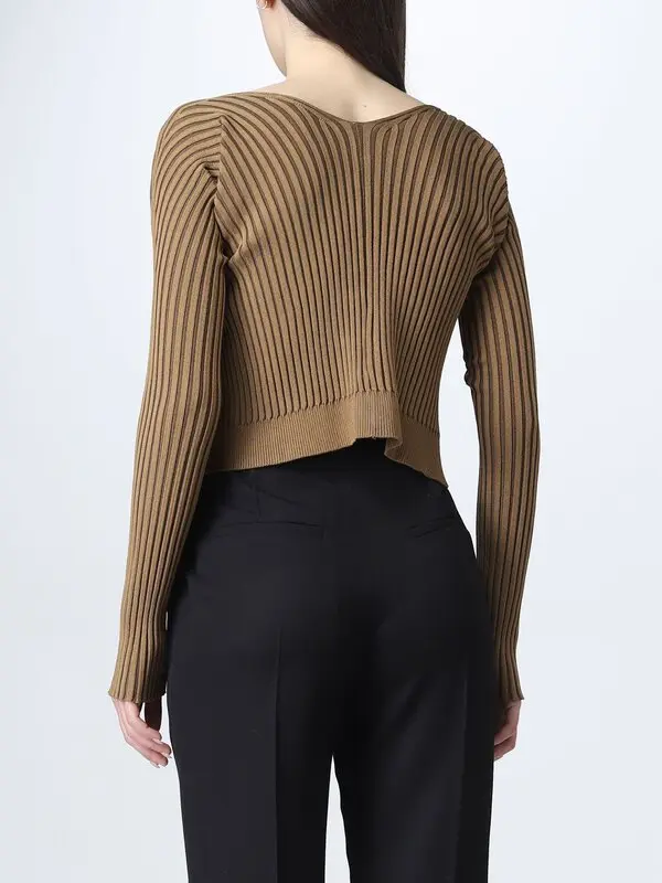 Jacquemus Logo Long Sleeve Ribbed Cardigan