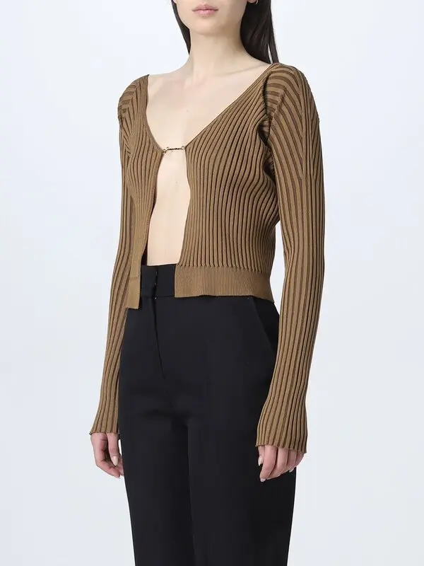 Jacquemus Logo Long Sleeve Ribbed Cardigan