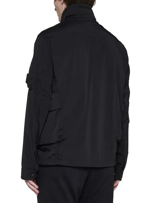 C.P. COMPANY Lens Detail Funnel Neck Jacket - Black