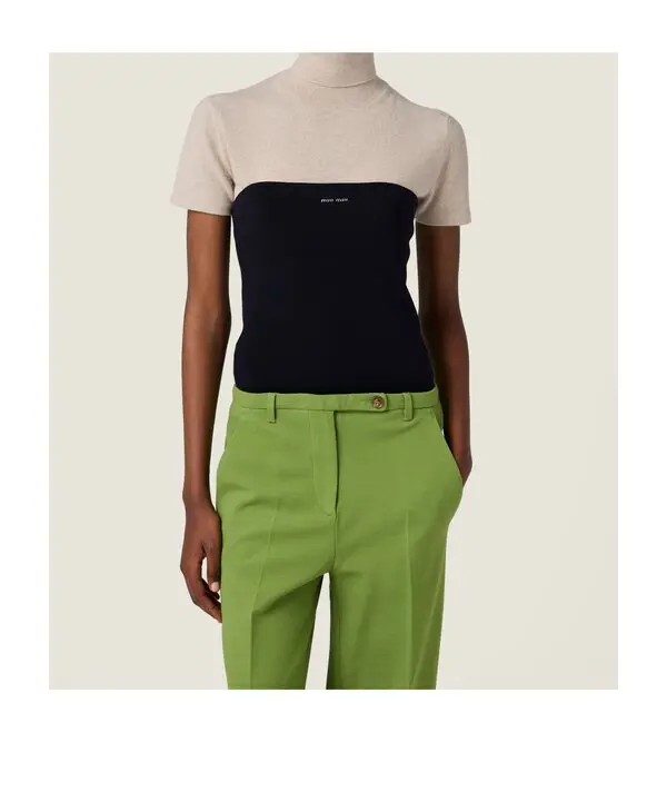 Miu Miu Cotton Knit Tube Top
