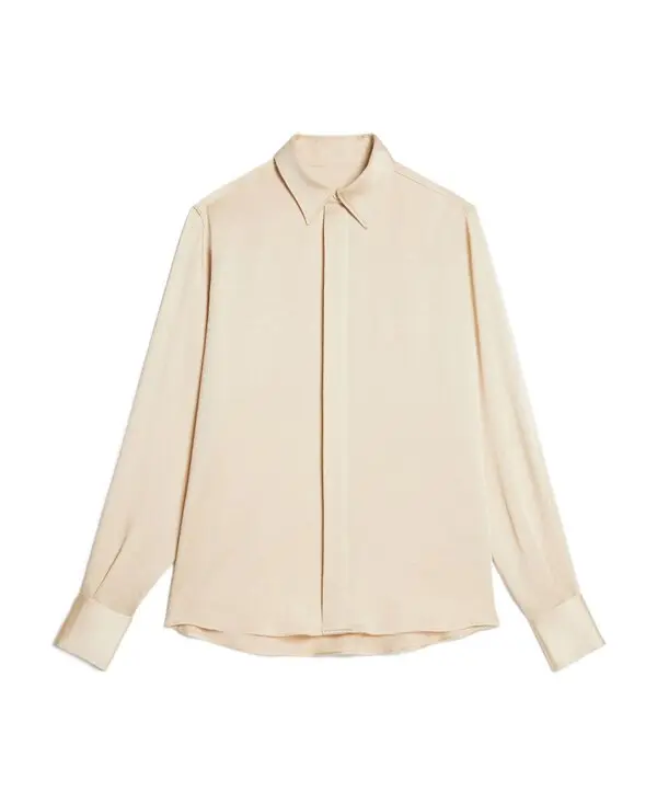 AMI Paris Silk Finish Long-sleeve Shirt