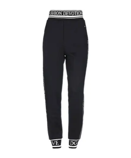 Dolce & Gabbana Elastic Waistband Sweatpants With Logo Detail - Black