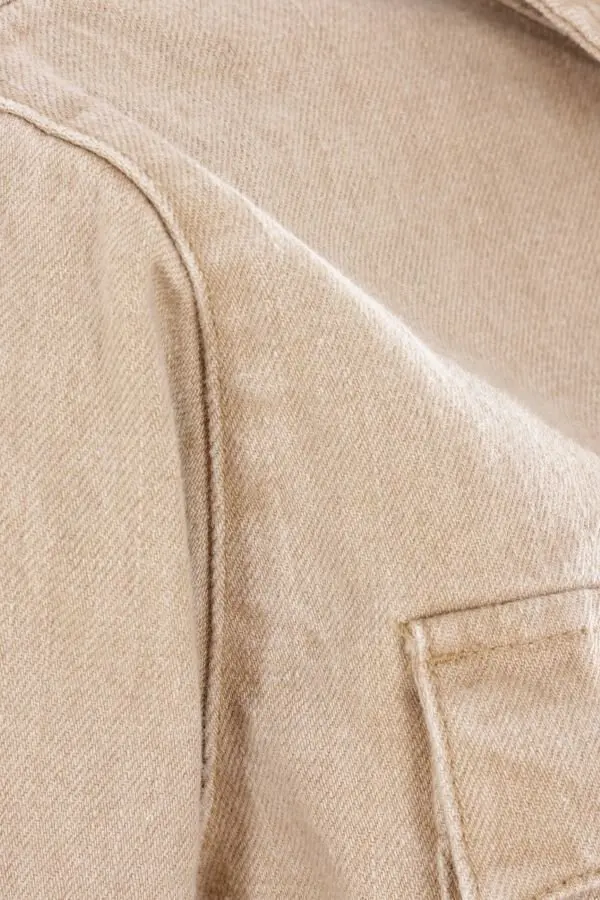 Miu Miu Denim Shirt With Logo Embellishment