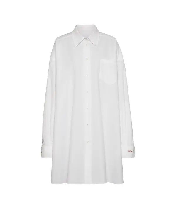 MAISON MARGIELA Oversized Drop-shoulder Shirt - White
