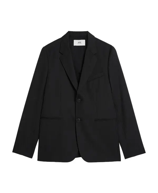 Ami Single-breasted Tailored Jacket - Black