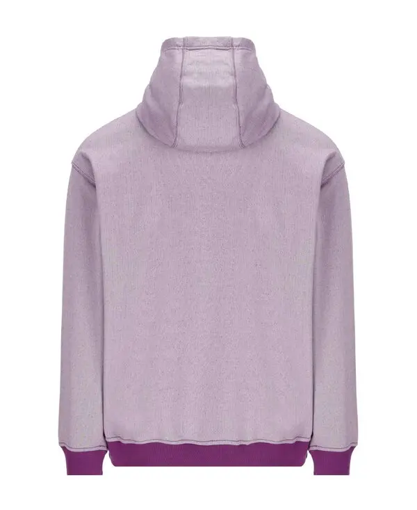 Stone Island Logo Print Drawstring Hoodie