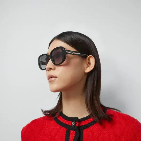 Gucci Square-frame Sunglasses With Logo Detail