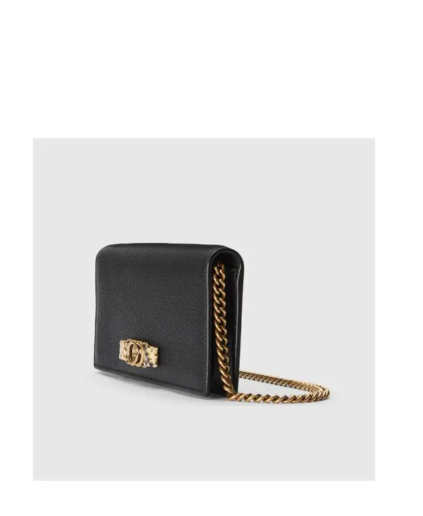 Gucci Interlocking G Wallet On Chain - Black
