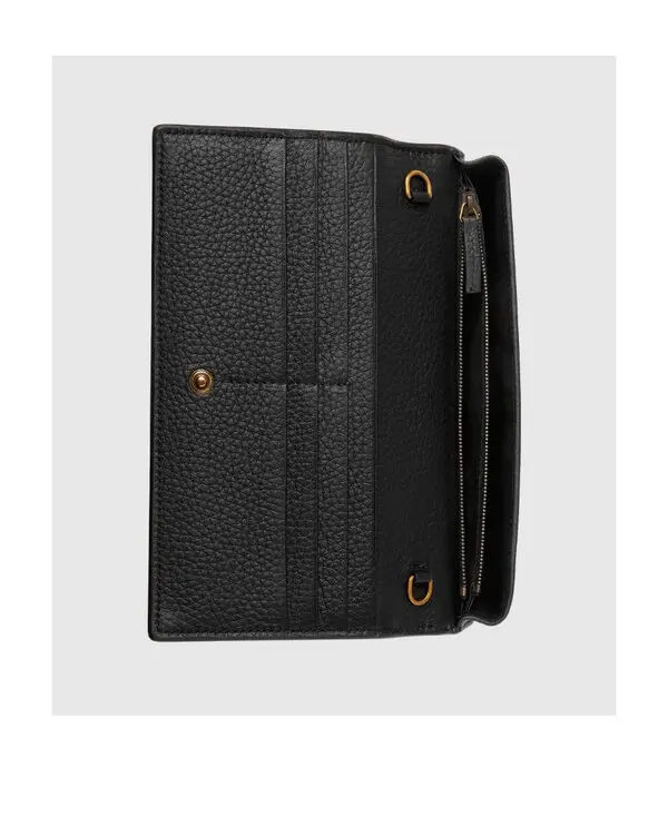 Gucci Interlocking G Wallet On Chain - Black
