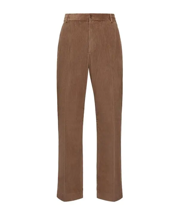 Moncler Corduroy Straight-leg Trousers - Brown