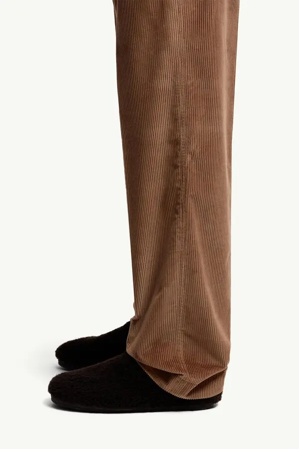 Moncler Corduroy Straight-leg Trousers - Brown