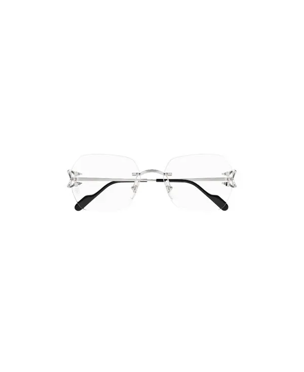 Cartier Rimless Rectangle Eyeglasses - White