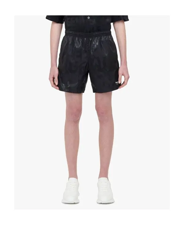 Alexander McQueen Graffiti Print Swim Shorts