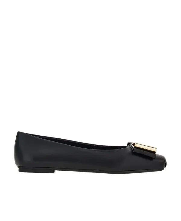 FERRAGAMO Ballet Flats With Bow And Knot Detailing