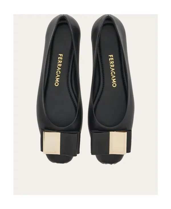 FERRAGAMO Ballet Flats With Bow And Knot Detailing