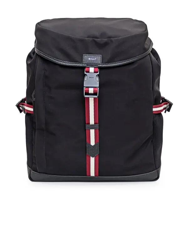 Bally Stripe Detail Backpack - Black