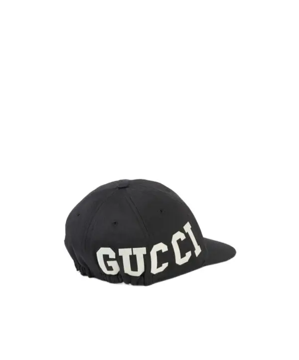 Gucci Baseball Cap With Logo Detail - Black