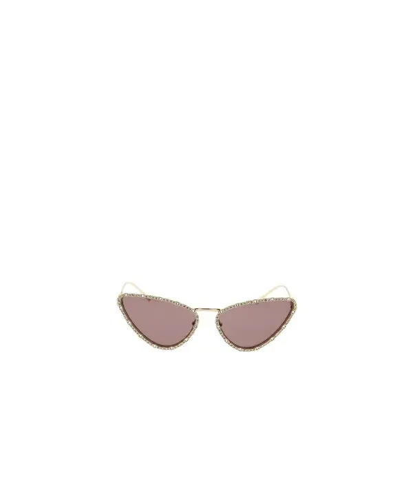 Gucci Crystal-embellished Cat-eye Sunglasses - Nude