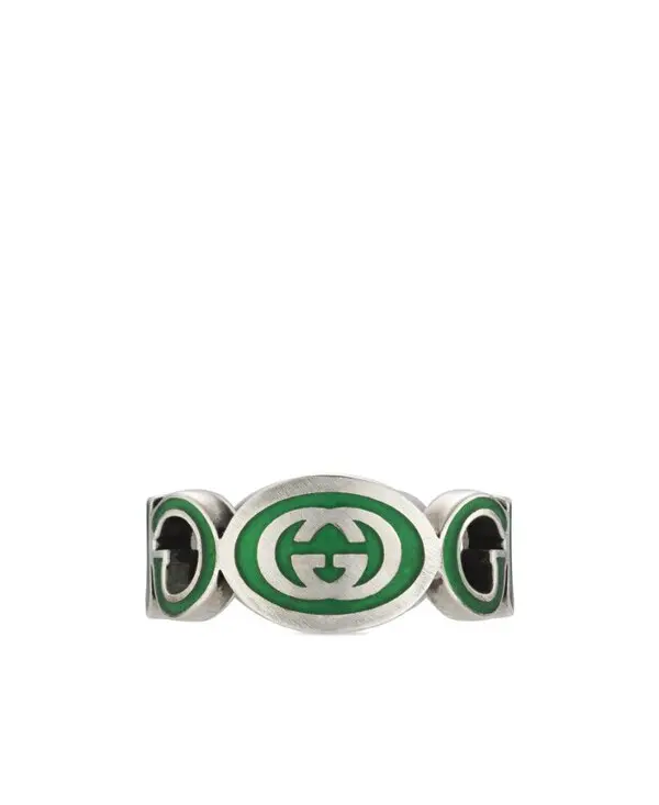 Gucci Enamel Logo Ring