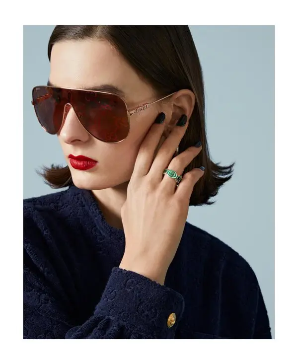 Gucci Enamel Logo Ring