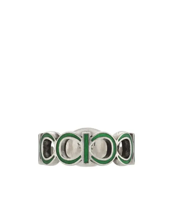 Gucci Enamel Logo Ring