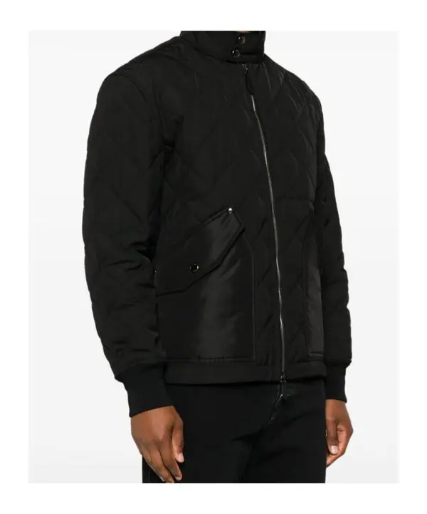 Burberry Long Sleeve Quilted Zip Jacket