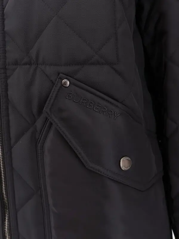 Burberry Long Sleeve Quilted Zip Jacket