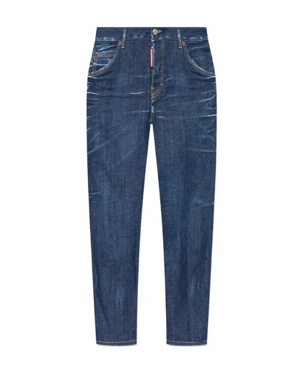 Dsquared2 Cropped Straight-leg Jeans - Blue