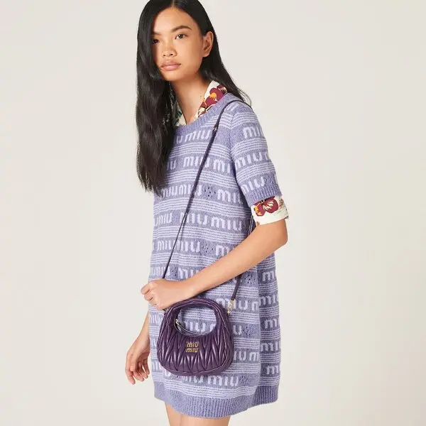 Miu Miu Wander Matelassé Nappa Leather Hobo Mini Bag