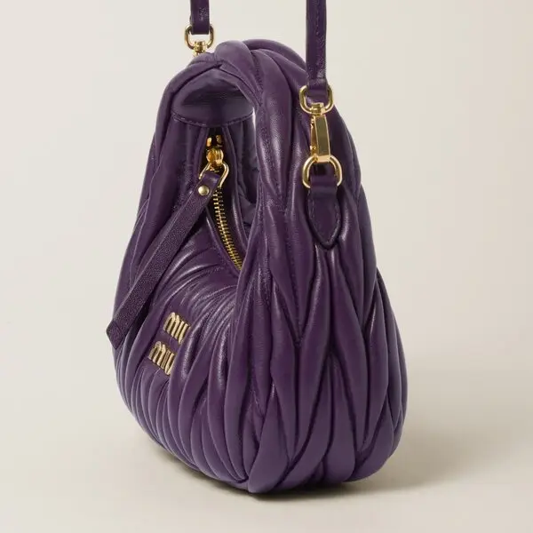 Miu Miu Wander Matelassé Nappa Leather Hobo Mini Bag
