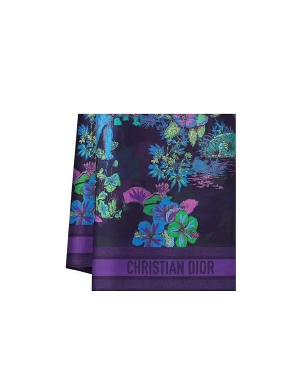 Dior Toile De Jouy Voyage Sarong - Deep Blue Multicolour
