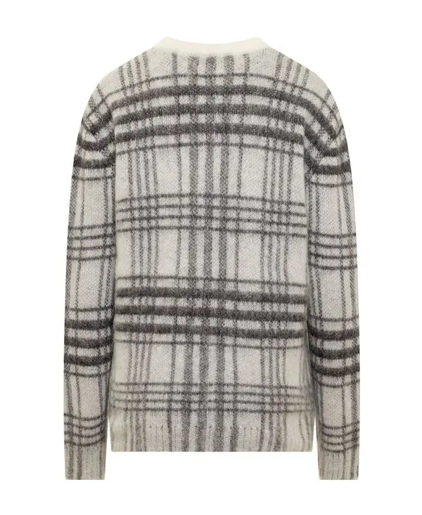 J.W.ANDERSON Logo Intarsia-knit Checked Jumper