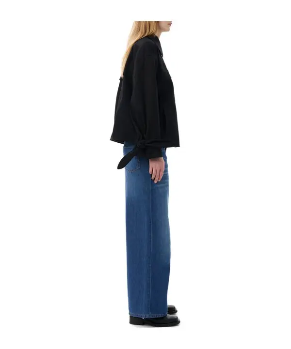 GANNI Herringbone Buttoned Jacket