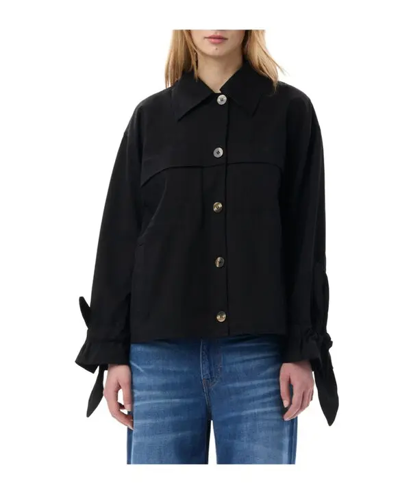 GANNI Herringbone Buttoned Jacket