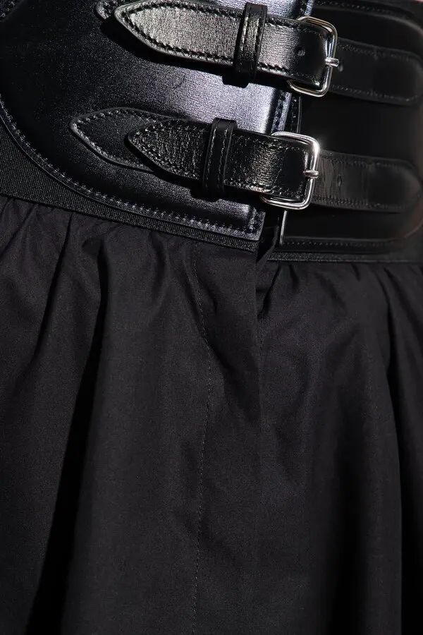 Alaïa High Waist Skirt With Elastic Belt
