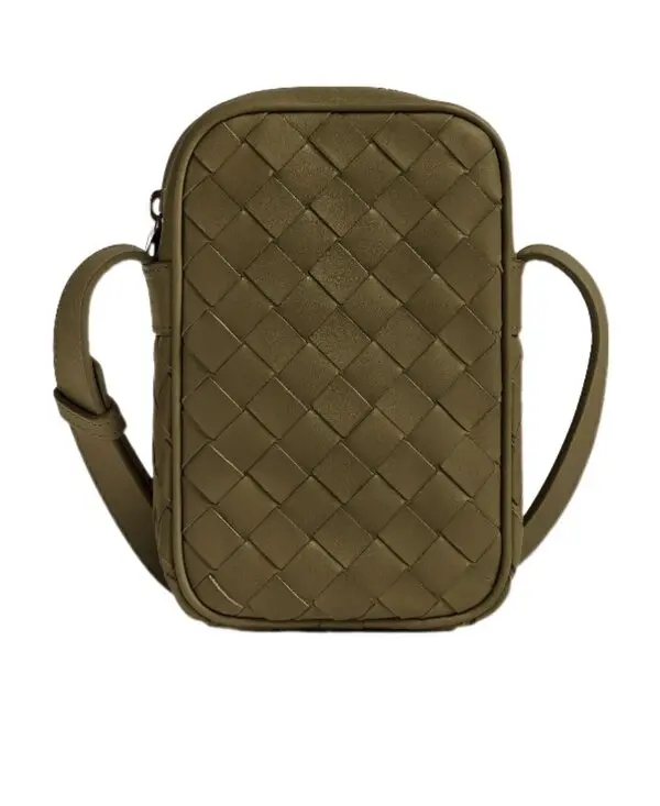 Bottega Veneta Intrecciato Zipper Shoulder Bag - Green