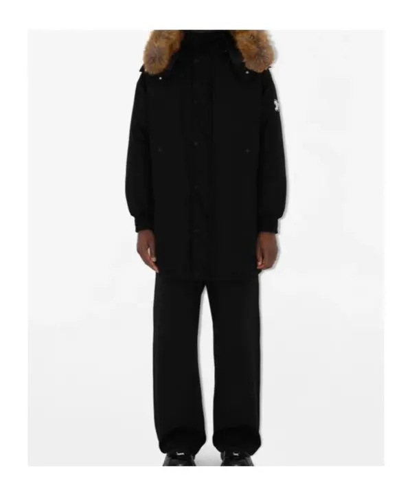 Burberry Hooded Parka With Ekd Motif
