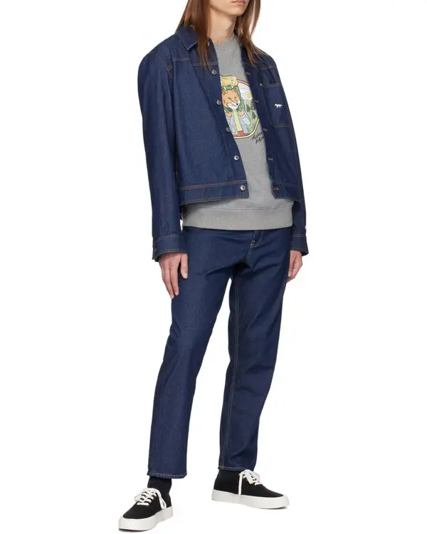 Maison Kitsuné Fox Printed Crewneck Sweatshirt