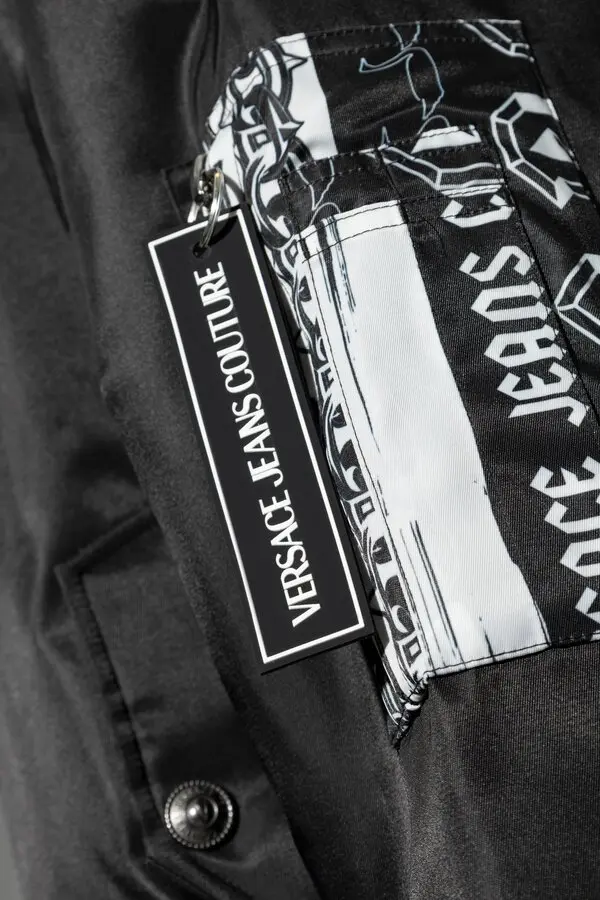Versace Logo Bomber Jacket - Black