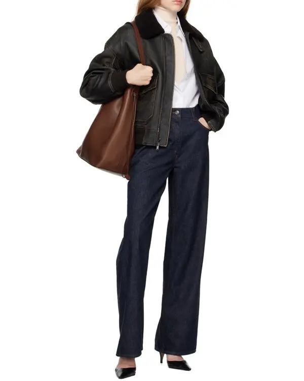 THE ROW Belvedere Drawstring Bucket Bag - Coffee